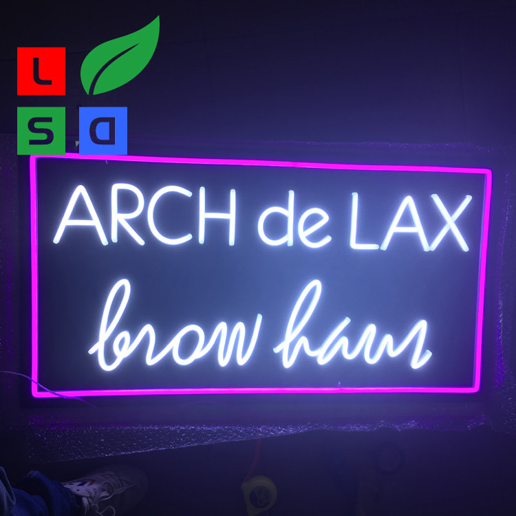 Neon Shop Signs Black Backing Square Shape Hot Sale Neon Light neon-shop-signs-black-backing-square-shape-hot-sale-neon-light