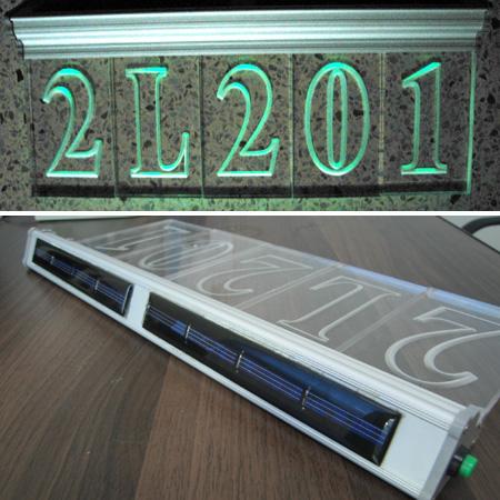 0.5W Solar Powered LED Signs 5050SMD LED Solar House Number Light
