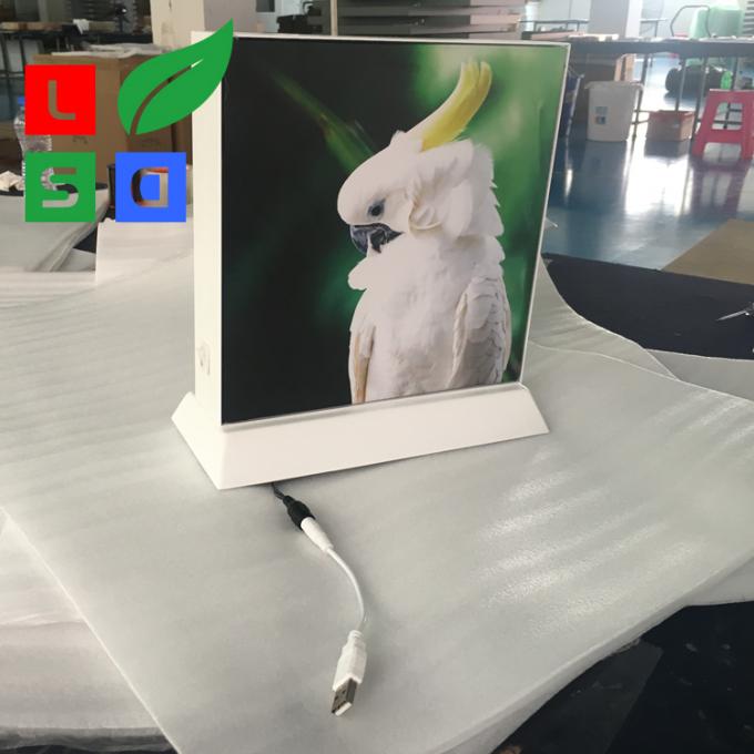 LSD Double Side 2835SMD led Desktop Light Box Picture Frame Longlife