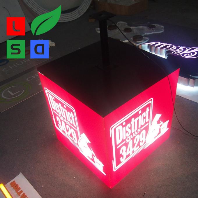 Waterproof IP65 LED Blade Sign Led Cube Light Box 3d Led Light Box Face ...
