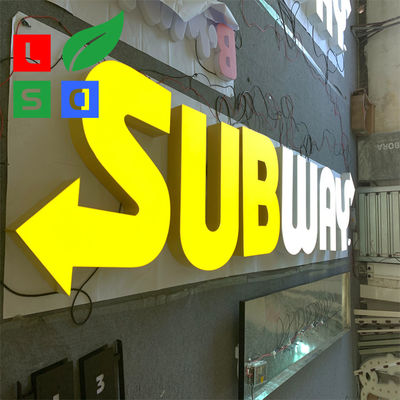 Outdoor DC12V Face Lit LED Logo Signage With Trimless