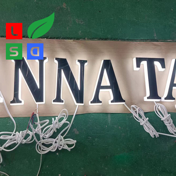 Outdoor Side Lit LED Channel Letter With Mirror Black Face Top For Shop ...
