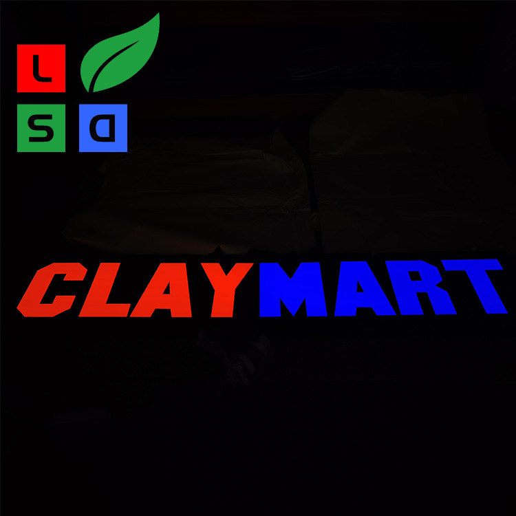 Acrylic Push Thru LED Light Box For Exterior Shop Sign Display