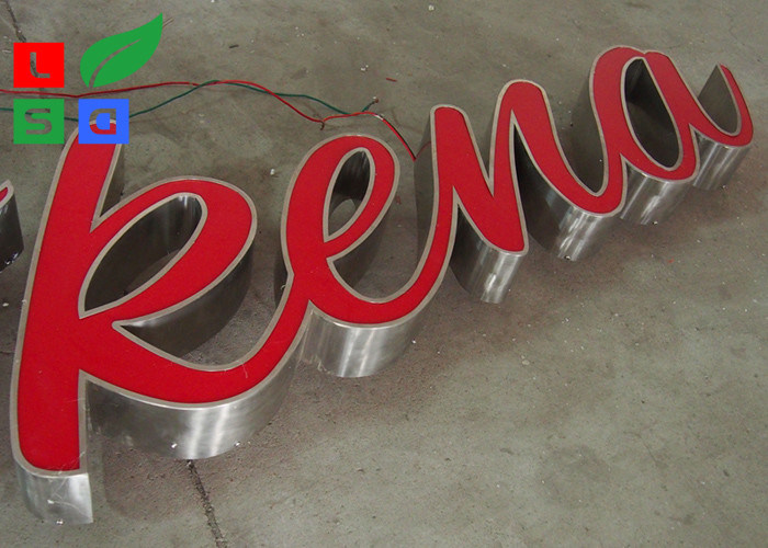 Wall Mounting SS304 Custom Channel Letter Signs IP55 Led Outdoor Letters