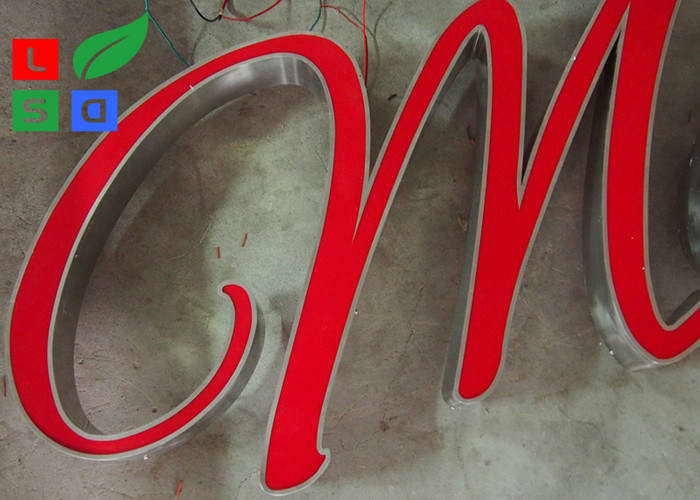 Wall Mounting SS304 Custom Channel Letter Signs IP55 Led Outdoor Letters