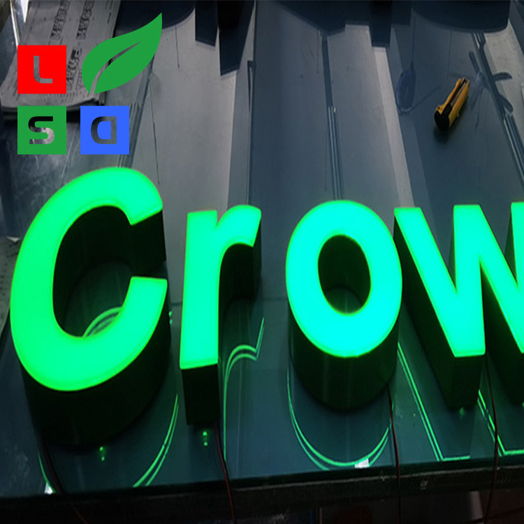 Frameless LED Front Lit 3D Logo Sign For Sunglass Style Store Display