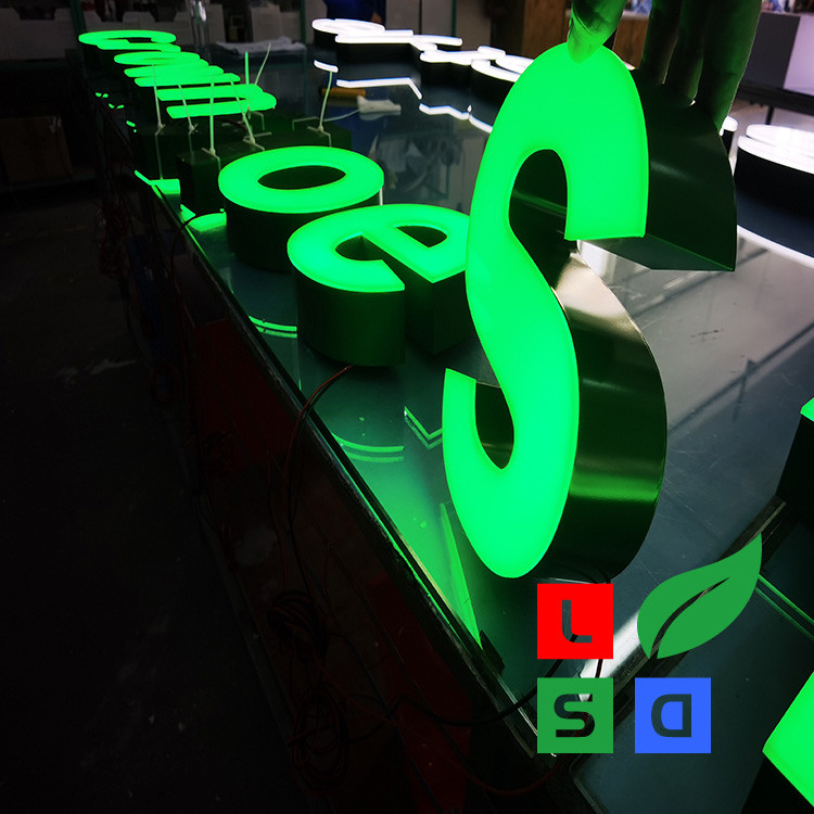 Frameless LED Front Lit 3D Logo Sign For Sunglass Style Store Display