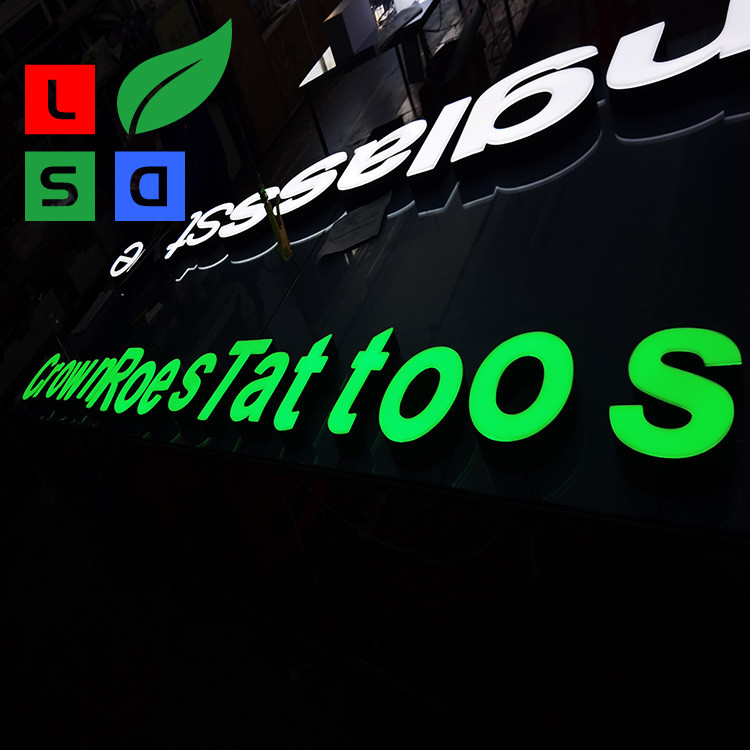 Frameless LED Front Lit 3D Logo Sign For Sunglass Style Store Display