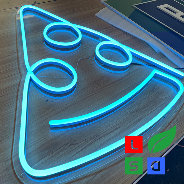 Led Neon Flex Sign Acrylic Faux Neon Sign For Pizza Shop