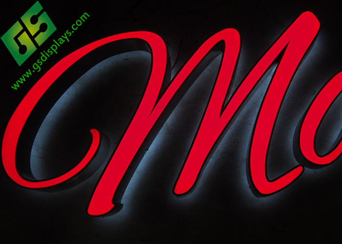 2835 SMD Acrylic Led Illuminated Channel Letters Thickness 70mm 6500K