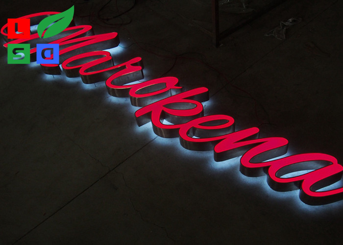 Wall Mounting SS304 Custom Channel Letter Signs IP55 Led Outdoor Letters