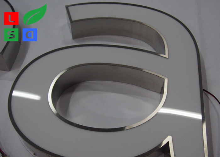 Anti Rust 60mm Halo Lit Sign Letters Illuminated Exterior Signage LED ...