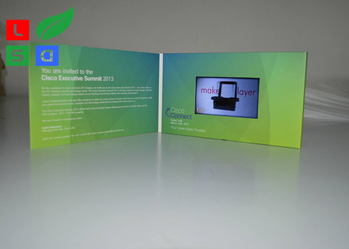 RoHS 4.3 Inch Lcd Screen Video Brochure With A4 A5 Full Color Printed Card