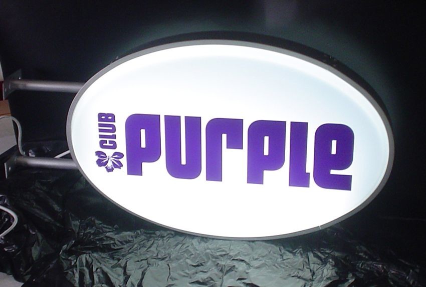 Dia 600mm Round LED Outdoor Light Box LED Blade Sign Double Sided For ...