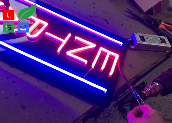 IP65 Waterproof LED Neon Entrence Sign With Black Backing For ...