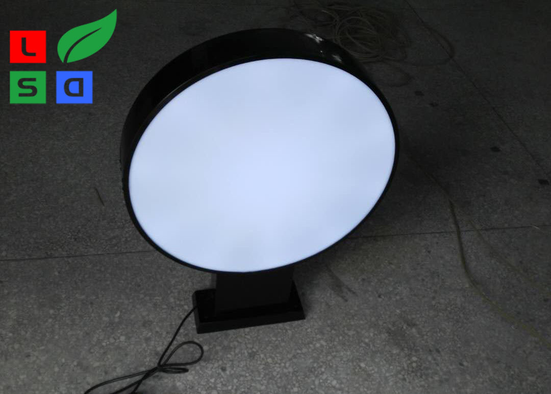 Dia 600mm Round LED Outdoor Light Box LED Blade Sign Double Sided For ...