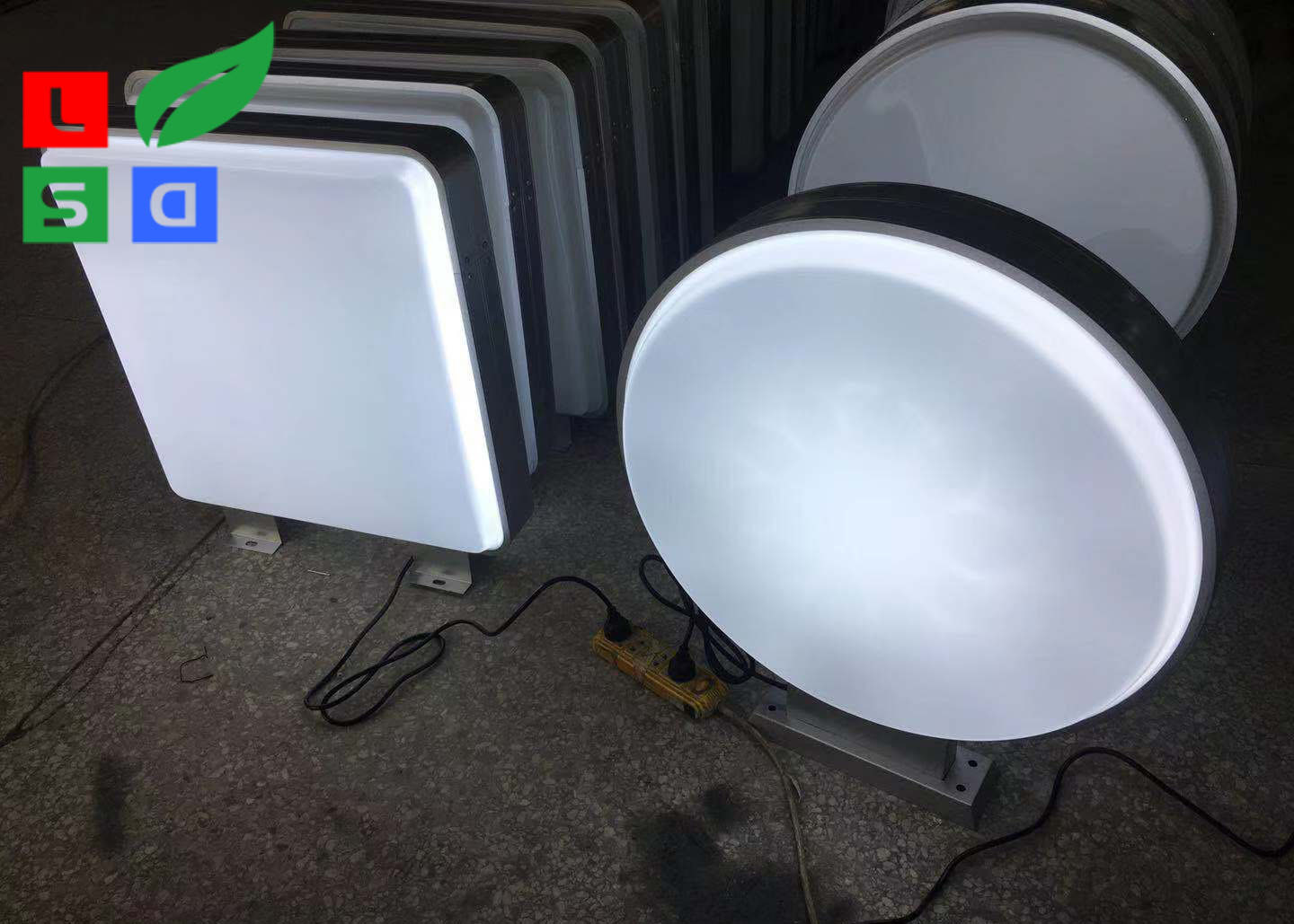 Dia 600mm Round LED Outdoor Light Box LED Blade Sign Double Sided For ...