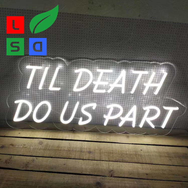 Clear Contour Backing Warm White Neon Sign , DC12V LED Neon Tube Sign