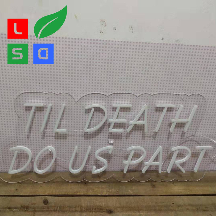 Clear Contour Backing Warm White Neon Sign , DC12V LED Neon Tube Sign