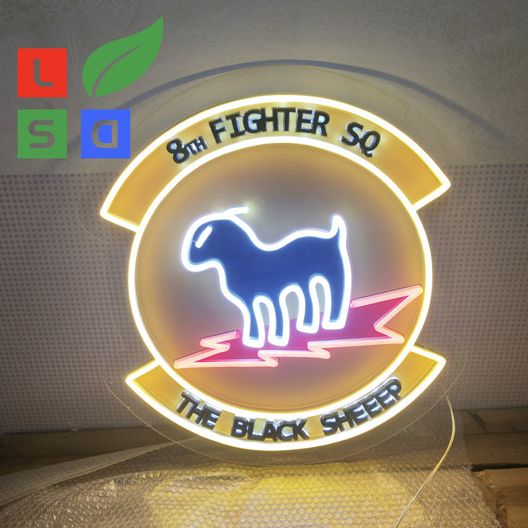 Indoor Store Light Up Signs Round Custom Neon Sign Led Flex Neon Sign ...