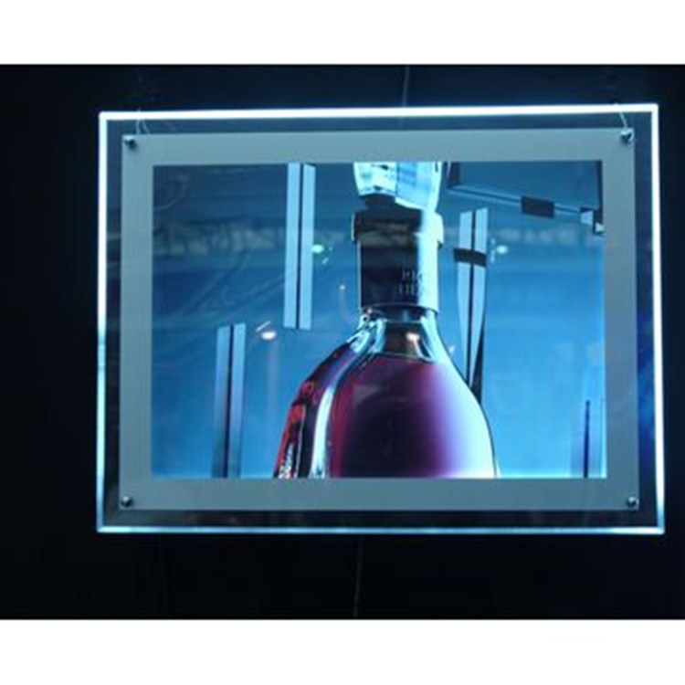 Table or Hanging Crystal Frame Slim LED Light Box/indoor Led light box